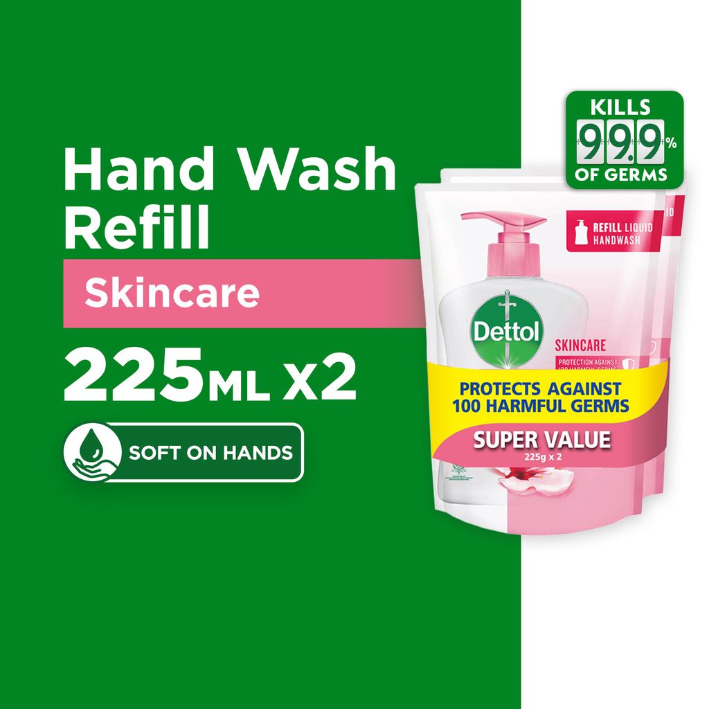 Dettol Liquid Hand Wash Skin Care Refill 225ml - Twin Packs | Shopee ...
