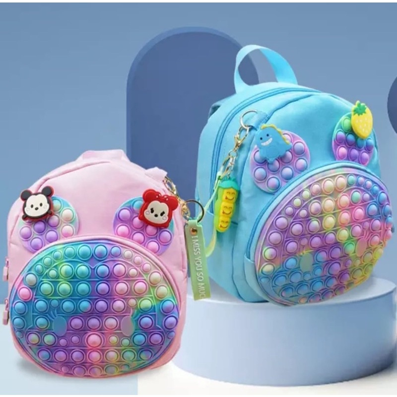 Children's VIRAL POP IT Backpack/Silicone Backpack/Unique And VIRAL ...