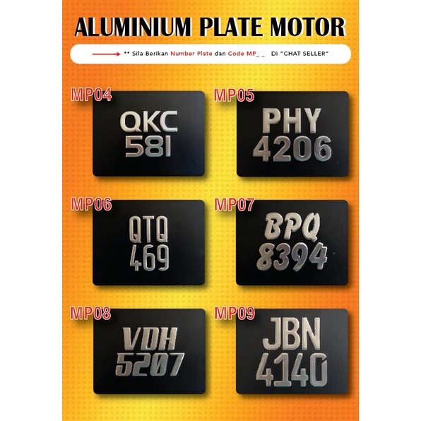 Aluminium Plat Nombor Motor / Nombor Plate Ketuk / Aluminium Emboss ...