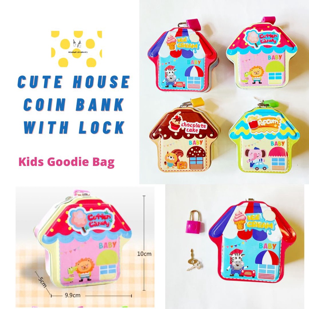 Kids coin bank with lock birthday goodie bag return gift children's day ...