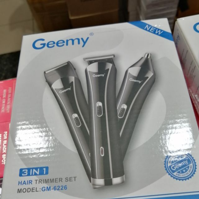 Gemei/Geemy GM-6226 and 3in1set RECHARGEABLE Professional Hair Clipper | Shopee Singapore