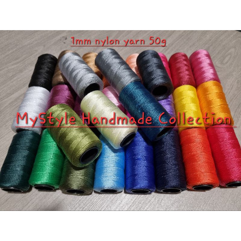 🇸🇬SG🇸🇬 [MyStyle] 1mm Nylon Shiny Yarn Crochet Yarn for DIY Bag🎀DIY ...