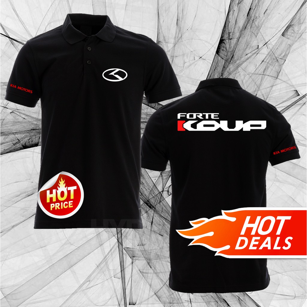 NEW KIA Motors Forte Koup Logo Polo T-Shirt 220GSM Size XS, S, M, L, XL ...