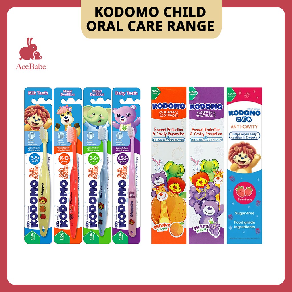 Kodomo Child Oral Care Soft & Slim Toothbrush (Age 6months to 12years ...