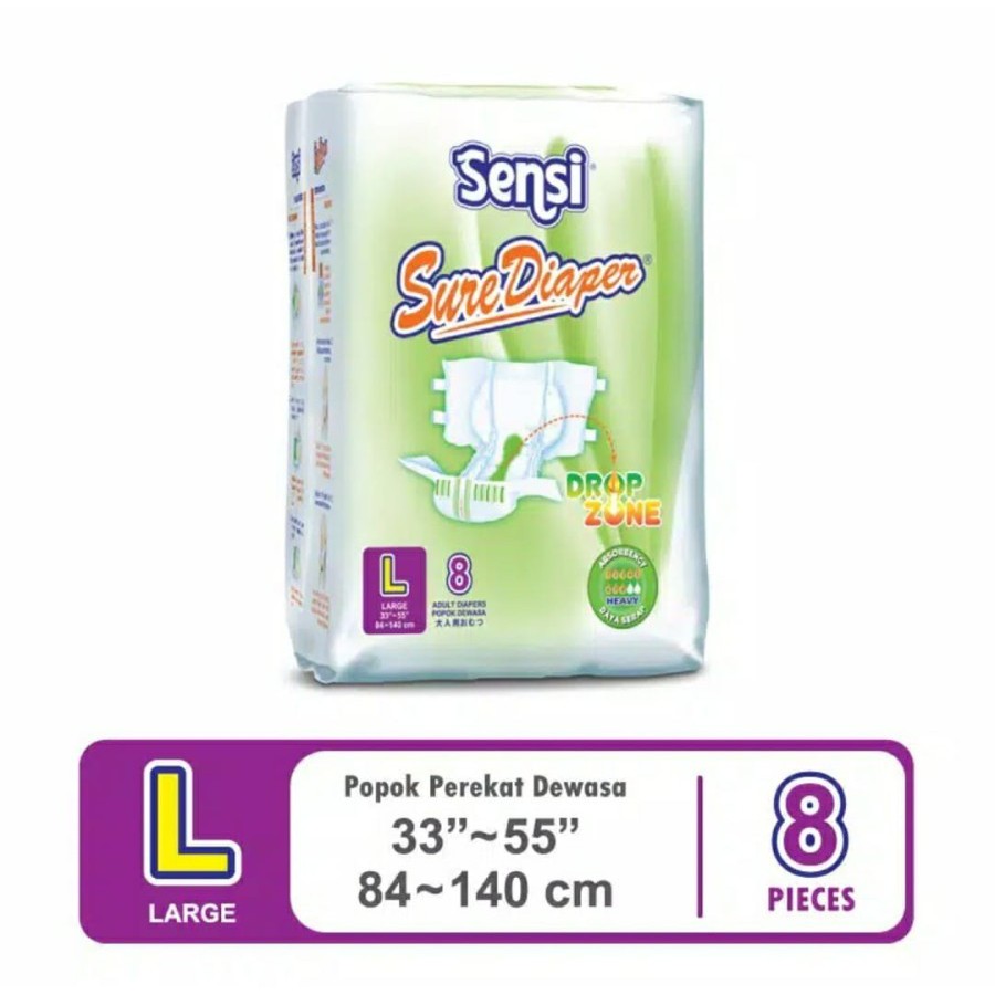 Sensi Adult Sure Diapers L8 L8 L 8 Adults | Shopee Singapore