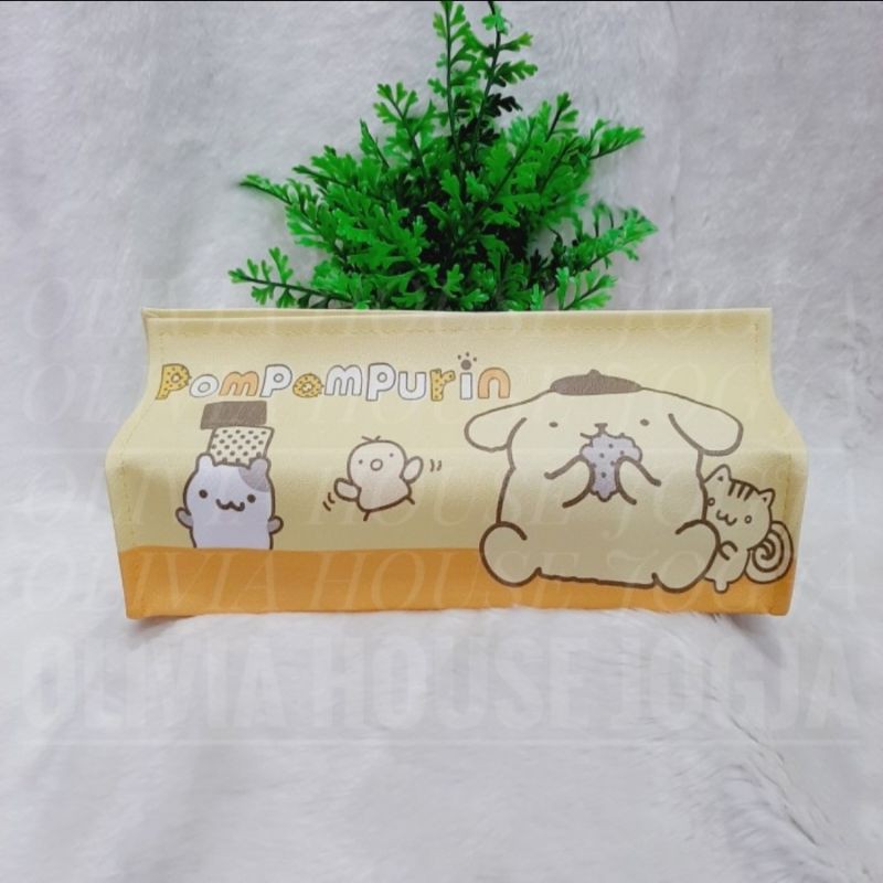 Long Pompompurin Tissue Box Yellow Polka Pompompurin Tissue Holder ...