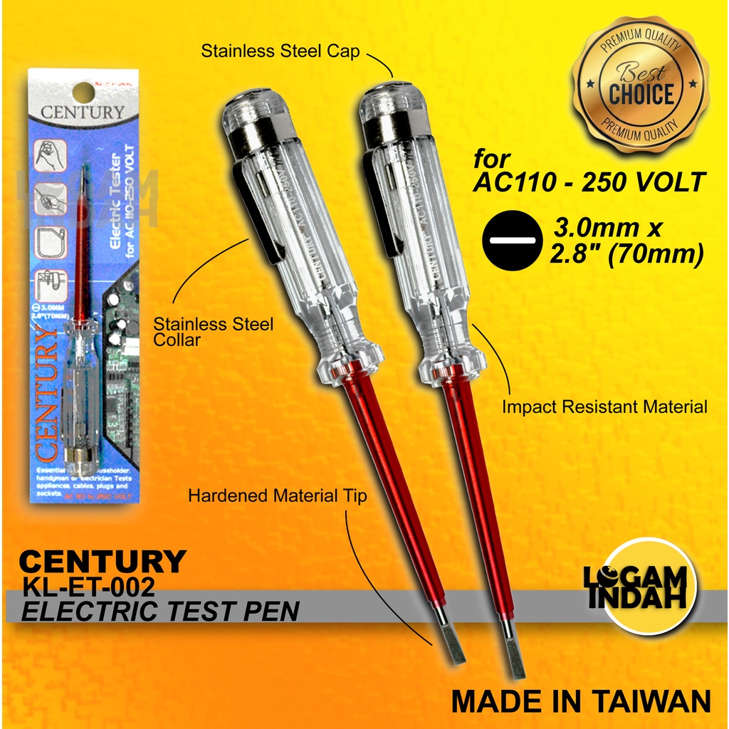 HEAVY DUTY TEST PEN / CENTURY TEST PEN / CENTURY ELECTRIC TESTER / TEST ...