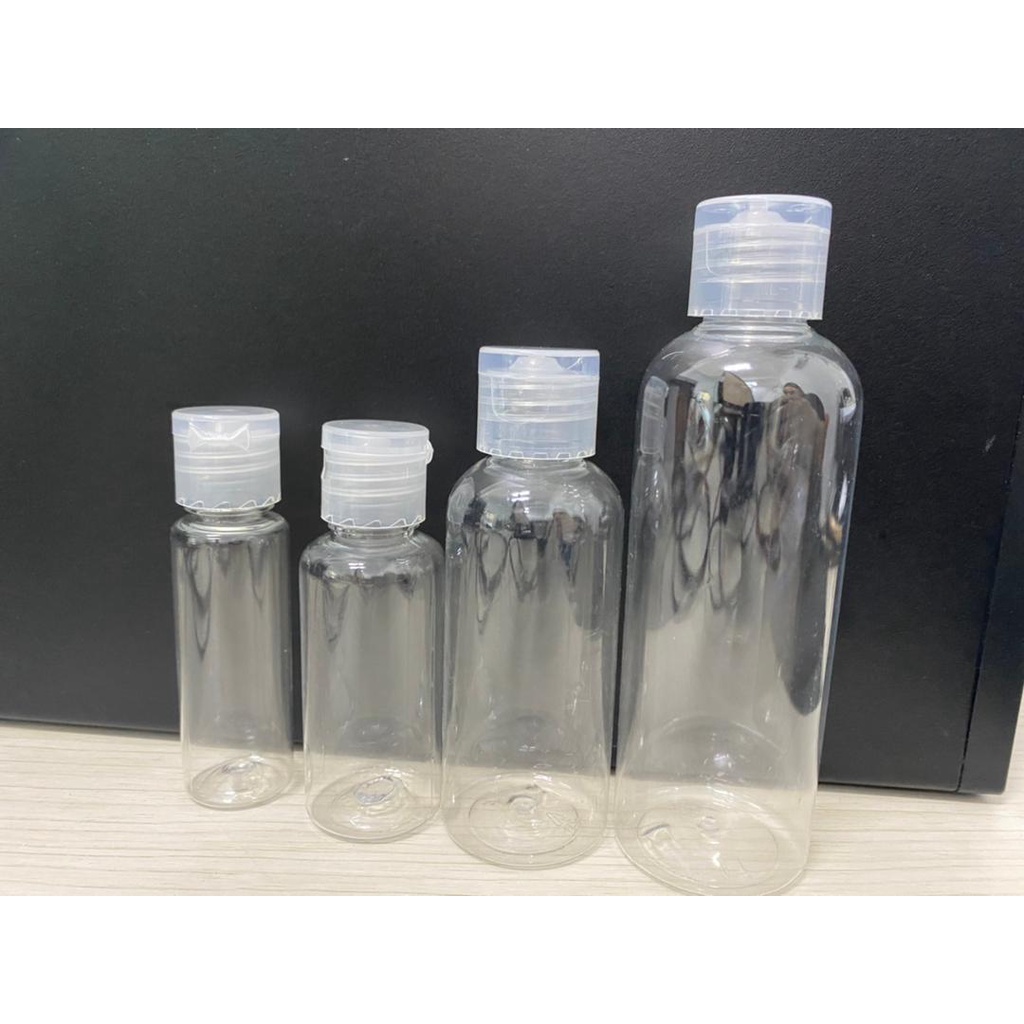 Botol flip cap kosong empty plastic bottle gel transparent bottles ...