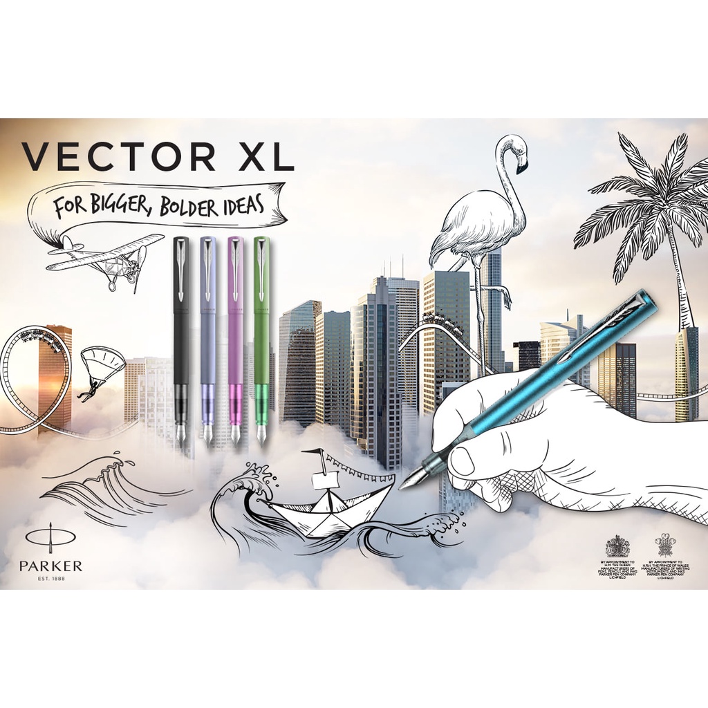 Parker Vector XL Fountain Pen Comes In 5 Colors. | Shopee Singapore