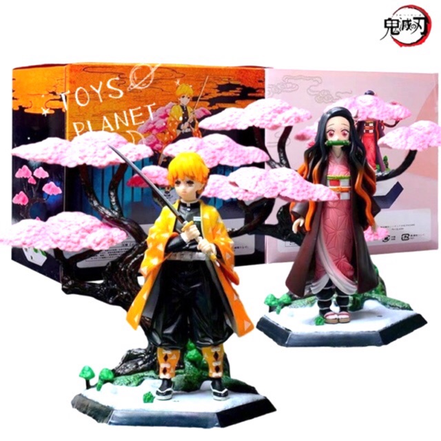 DEMON SLAYER-KAMADO NEZUKO & ZENITSU AGATSUMA CHERRY BLOSSOM FIGURES ...