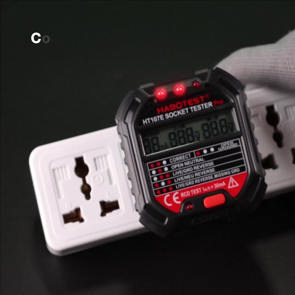 Habotest Ht106 Ht107 Socket Tester Pro Voltage Test Digital Outlet Socket Detect Us Uk Eu Plug