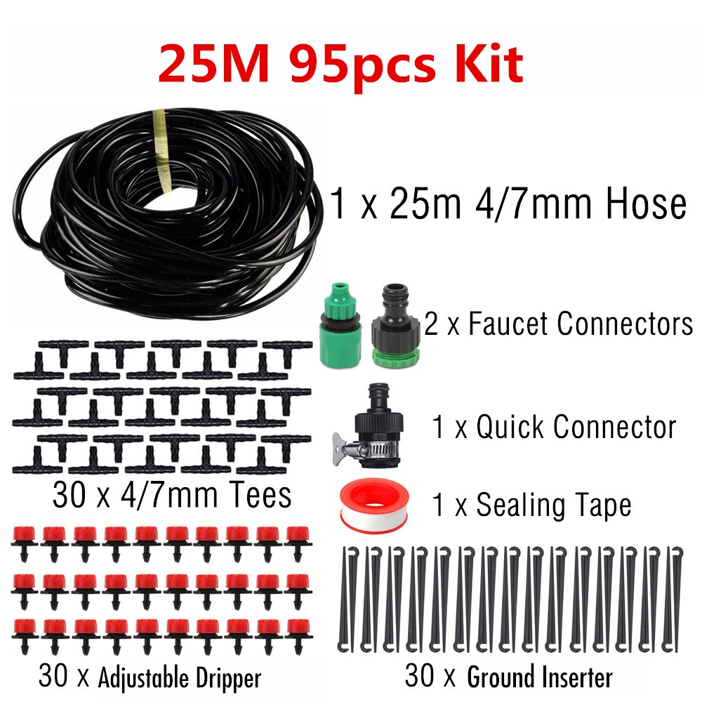 DIY Garden Micro Drip Irrigation System Plant Flower Watering Kit with ...