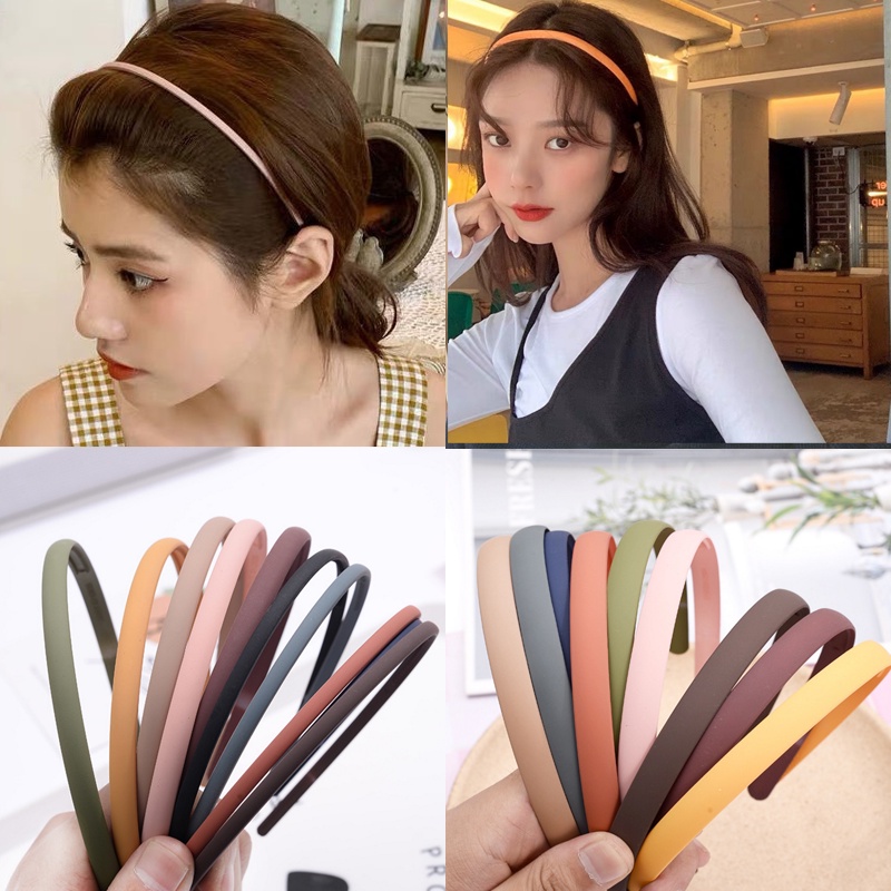 Hair band all-match thin side, wide side, non-slip color hairpin ...