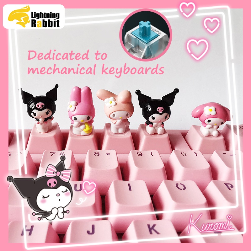 【Keycap】Kuromi MyMelody on Mechanical Keyboard ABS Keycap DIY Handiwork ...