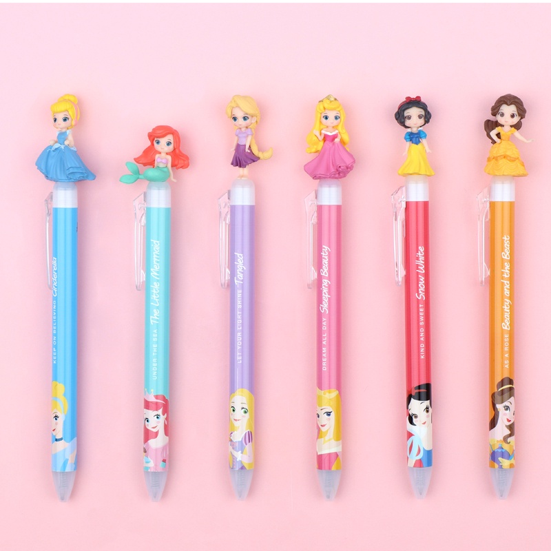 [LAST STOCK] Disney Princess 0.5mm Black Ball Point Pen Figure Topper ...