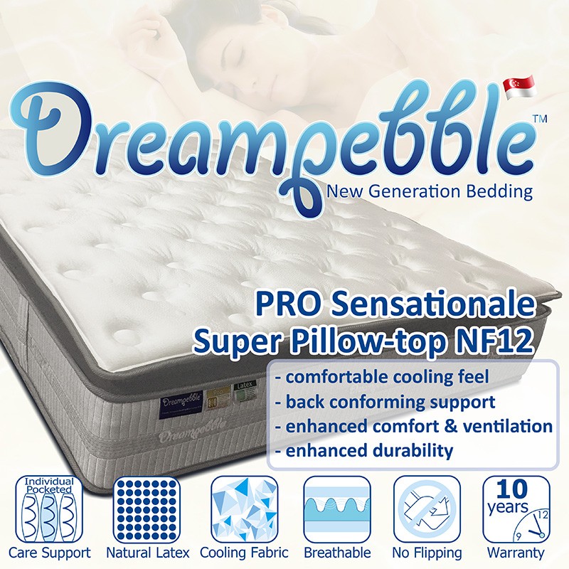 Dreampebble Pro Sensationale NF12 Super Pillow-top Mattress-Hybrid ...