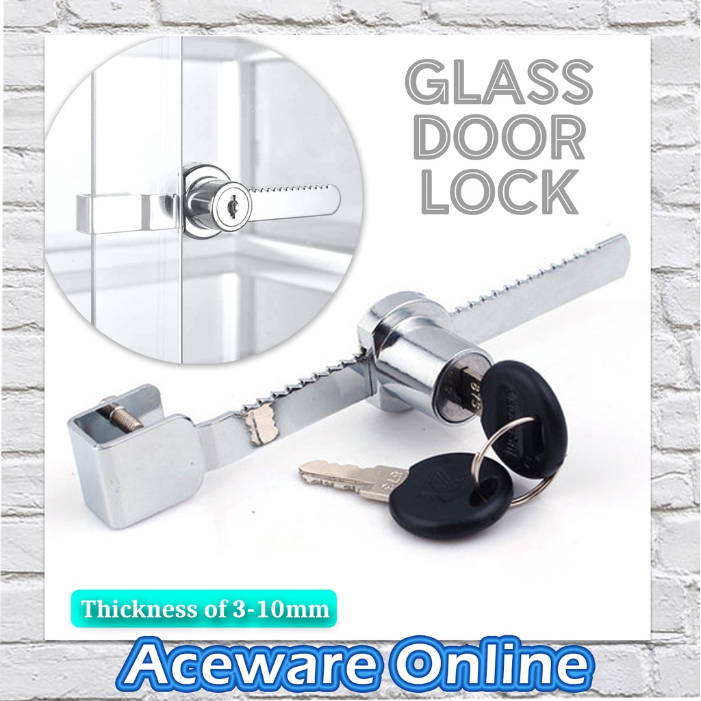 Glass Cabinet Lock with Keys Sliding Window Glass Door Lock Shop ...
