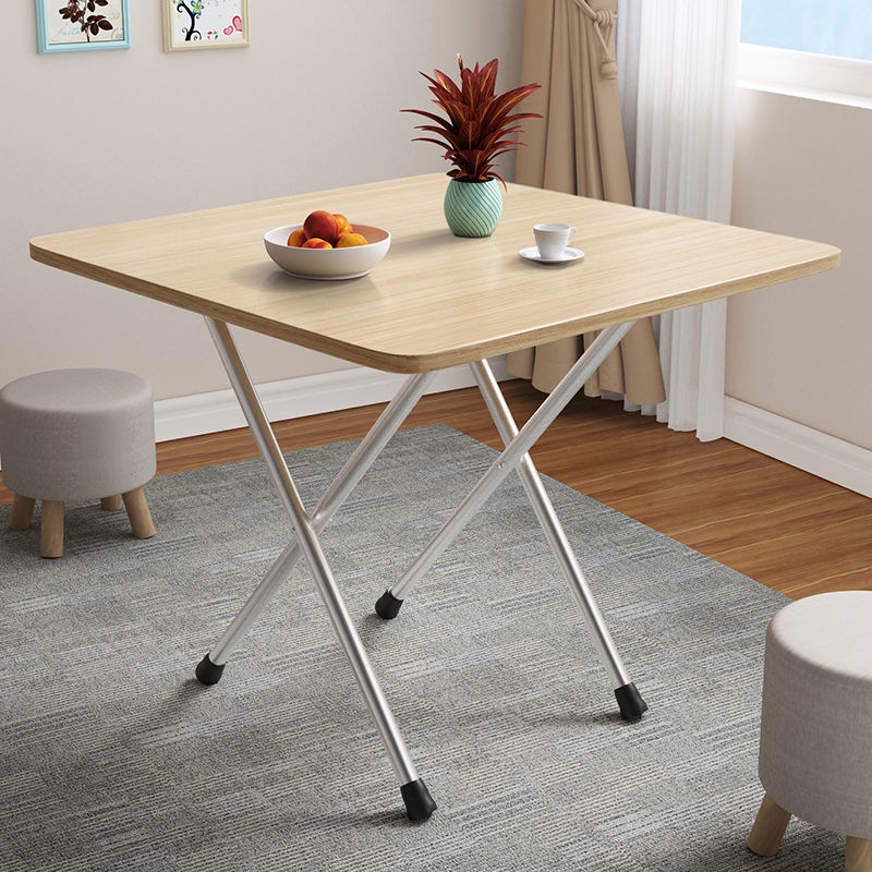 YOULITE Wooden Folding Table Set Foldable Computer Table Set Dining ...