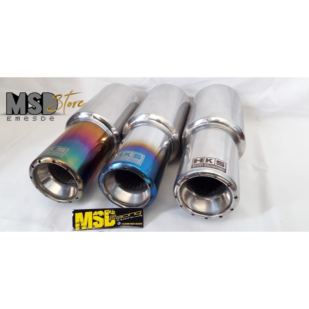 Hks GRONEL Car Exhaust Plain/Blue/Rainbow For All Types Of Cars ...