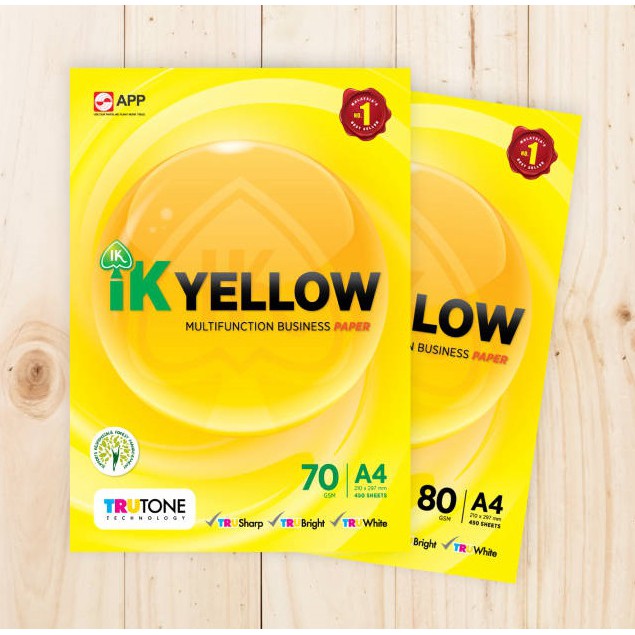 IK Yellow A4 Paper 70gsm & 80gsm (500 sheets) | Shopee Singapore