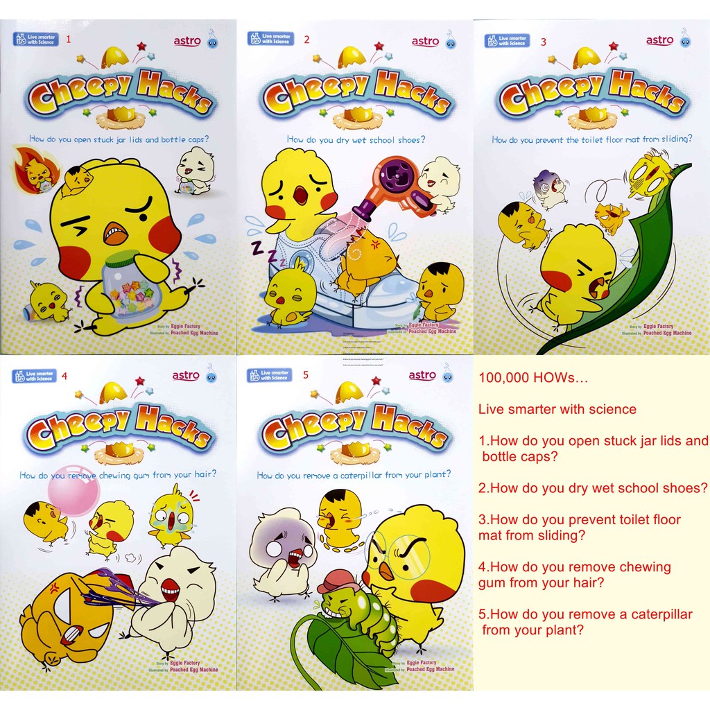 Cheepy Hacks book 01-05 Live smarter with science comic | Shopee Singapore