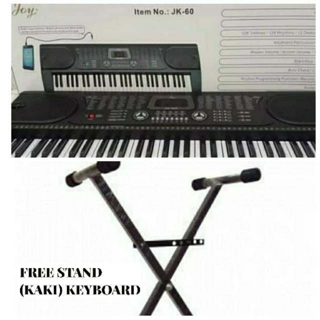 Original JOY JK-60 piano keyboard FREE Stand (keyboard legs) | Shopee ...