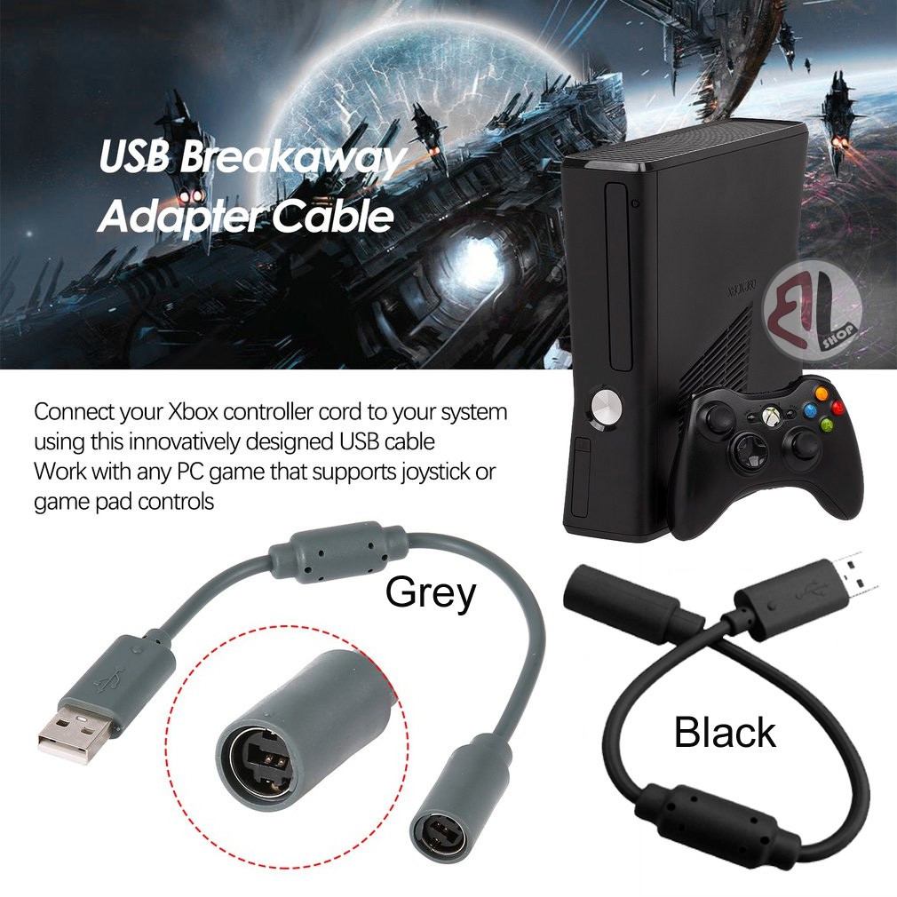 Xbox 360 Wired Controller USB Breakaway Cable Adapter Shopee Singapore