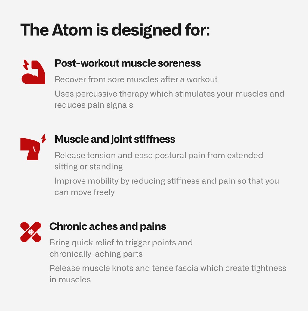 HYDRAGUN Atom Mini Massage Gun Portable Deep Tissue Massage for Muscle ...