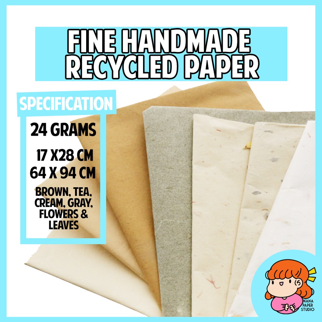 🇸🇬 Fine Handmade Recycled Paper Wide Whole Sheet 64x94cm | Shopee Singapore
