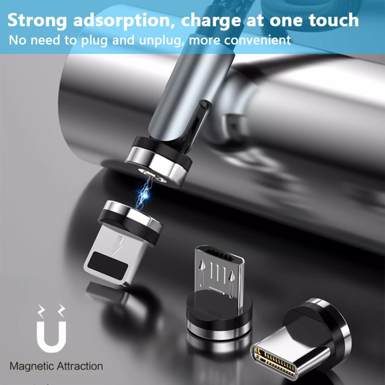 Dudao foldable magnetic USB cable + plug set kit / USB Type C / micro ...