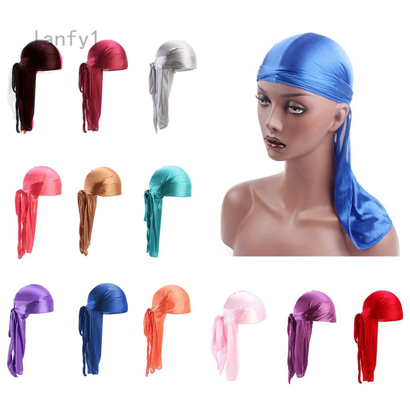 2020 Pirate Hat Silky Durag For Men Women Headwrap Durags Headscarf