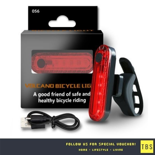 Bicycle Powerful Rechargeable 5 COB LED Rear Back Tail Light (4 Light ...