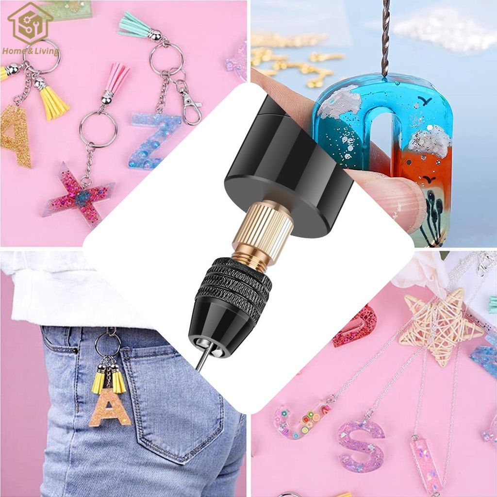 Mini Electric Resin Hand Drill USB Powered Portable Keychain Making Kit ...