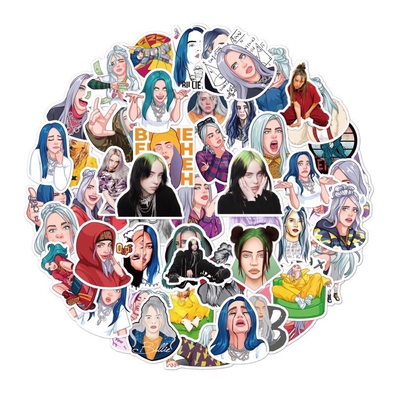 50 Cute Billie Eilish Stickers (Stickers) | Shopee Singapore