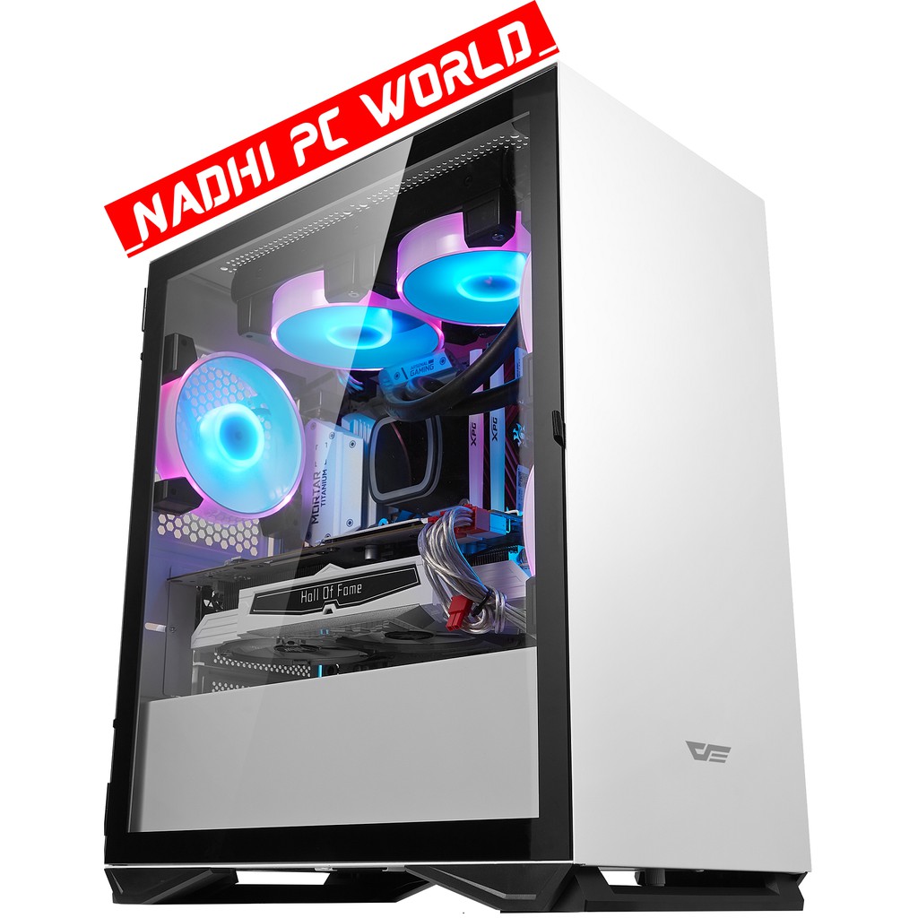 AIGO darkFlash DLM22 (White) mATX Chassis / Full Window | GAMING CASE ...