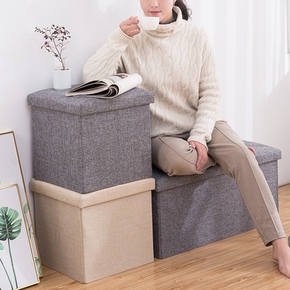 Folding Storage Stool Rectangular Multifunctional Sofa Shoe Change ...
