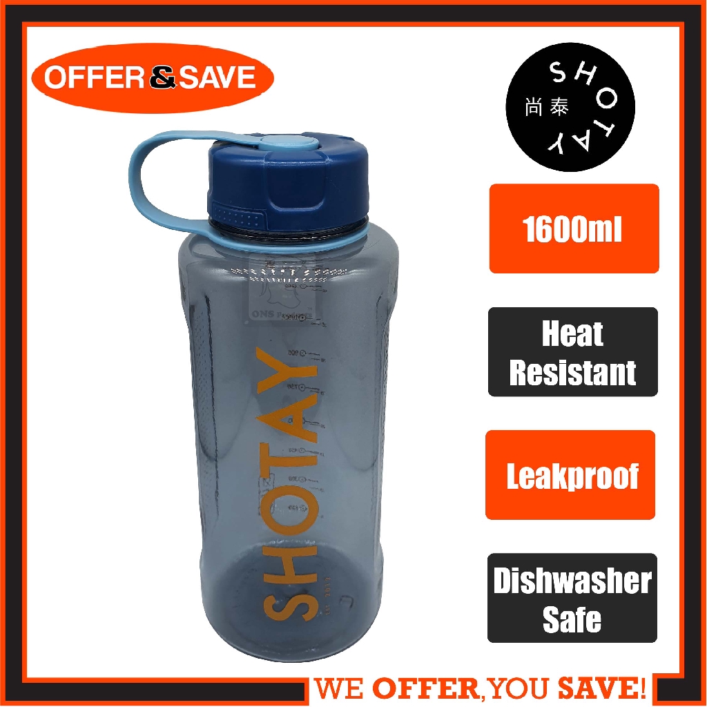 SHOTAY Wide Mouth Water Bottle 1600ml - SM-6079 | Shopee Singapore