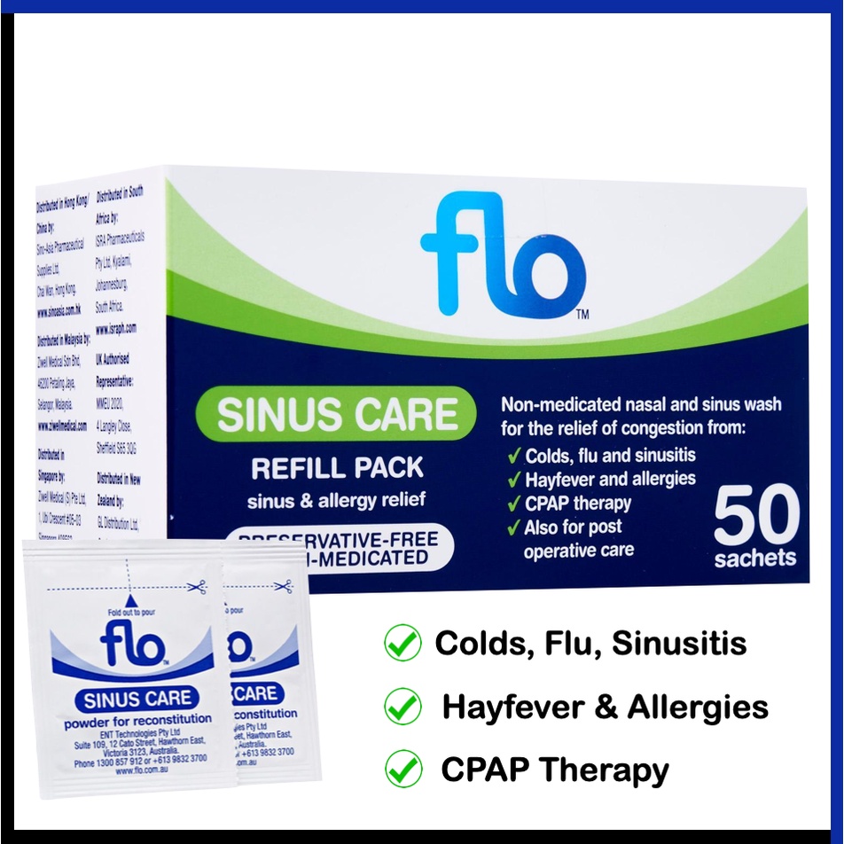 FLO SINUS Care Refill [Multiple Sizes Available) Similar NeilMed ...