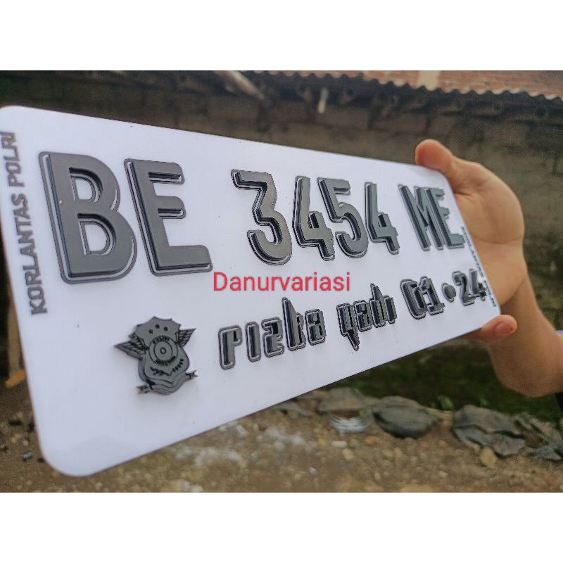 Newest Embossed Number Plate 2022 3D Line Model (Baud Tanam) Premium ...