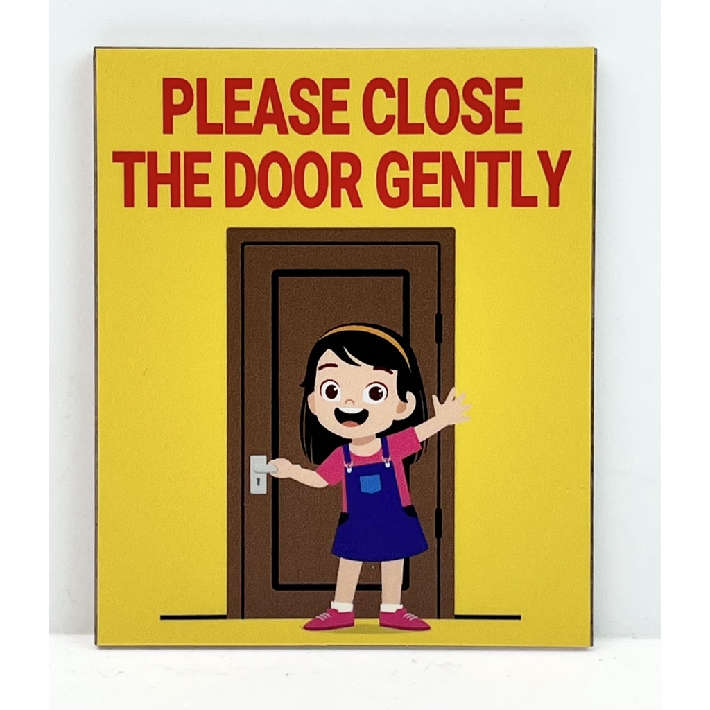 PLEASE CLOSE THE DOOR GENTLY SIGN | Shopee Singapore