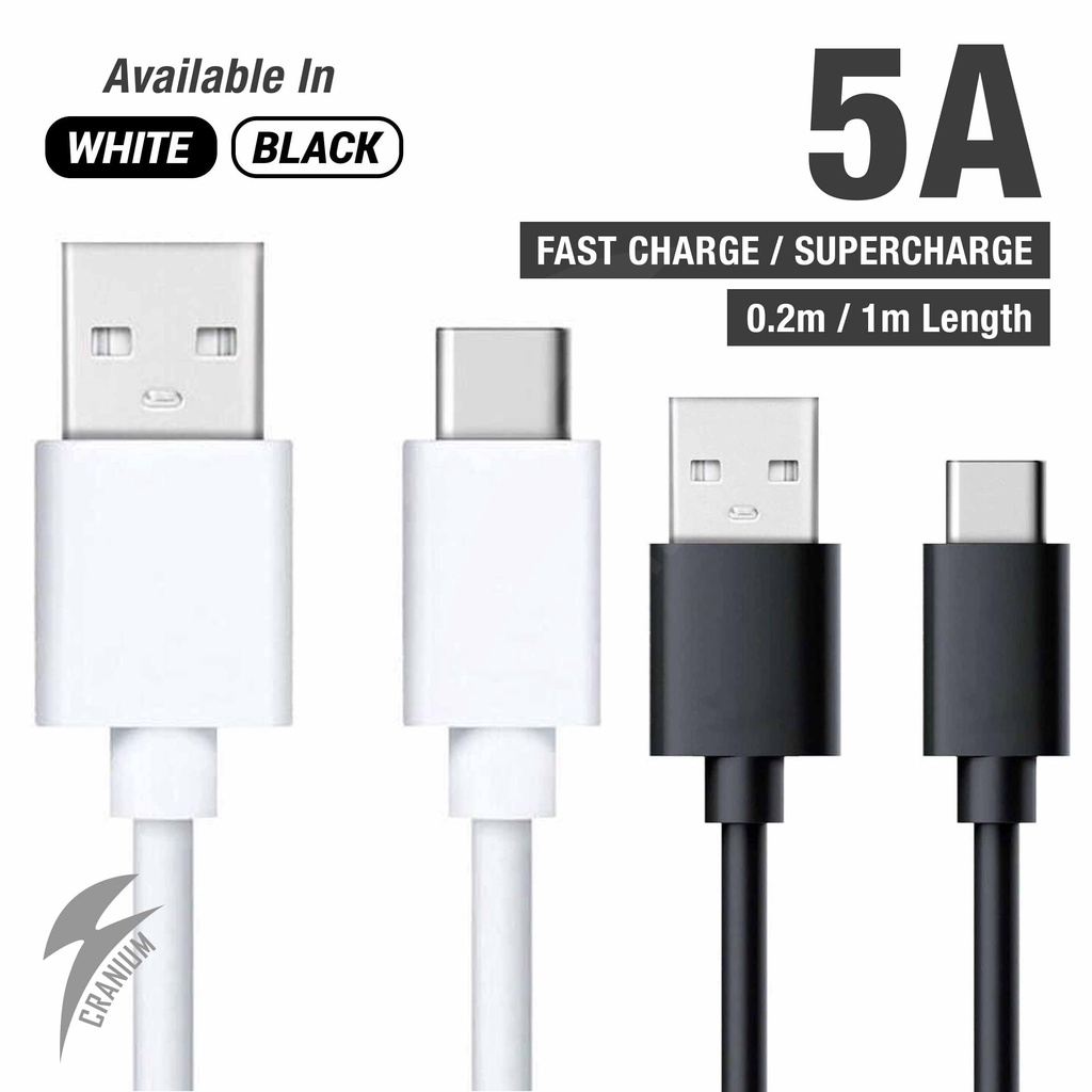 [SHIP FROM SG] 5A Type C Fast Charge Quick Charge Supercharge USB C ...