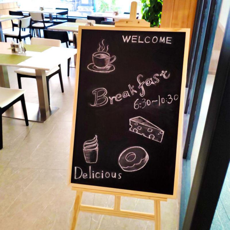 Cafe Shop Menu Wooden Blackboard, Chalkboard Only (Without Stand ...