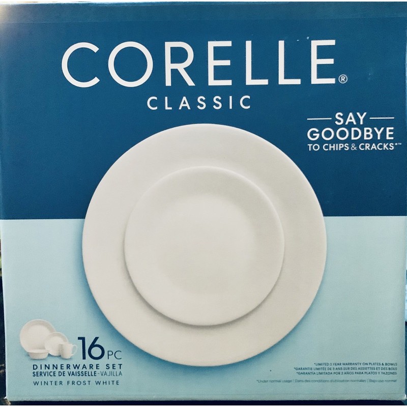 CORELLE Classic Dinnerware Set - 16 pcs | Shopee Singapore