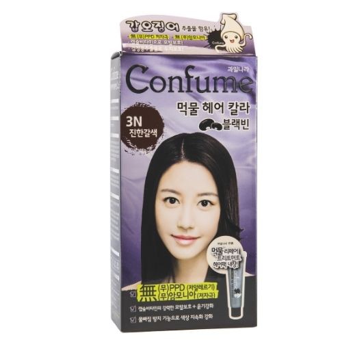 CONFUME Hair Dye Squid Ink Dark Brown Bean 3N 160g | Shopee Singapore