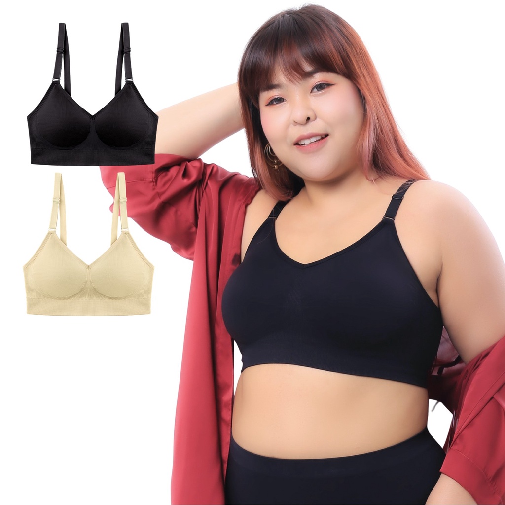 Cherilon Cherry Nylon Bra Underwear Large Size Wireless Big Bust Girl Lift Up A Beautiful Shape ...