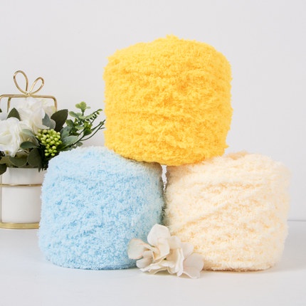 Soft Smooth Yarn Baby Knitting Wool Yarn Thick Yarn Fiber Velvet Yarn ...