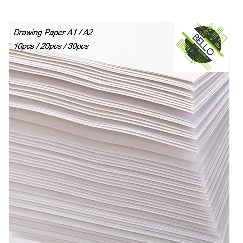 A1 / A2 Size Drawing Paper (Cartridge paper) (110g / 135g / 165g / 200g ...