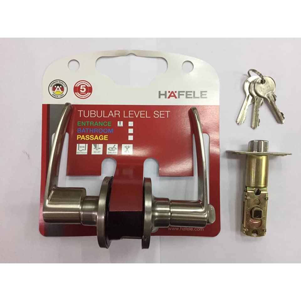 HAFELE TUBULAR LEVER LOCK SET (TL-8600 SN) | Shopee Singapore