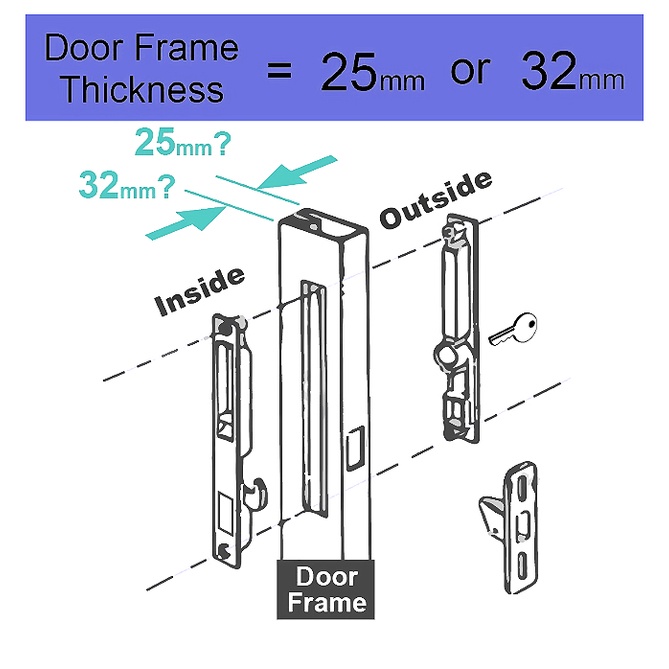 DAL A5 Sliding Door Lock without Key (25mm/32mm) | Shopee Singapore