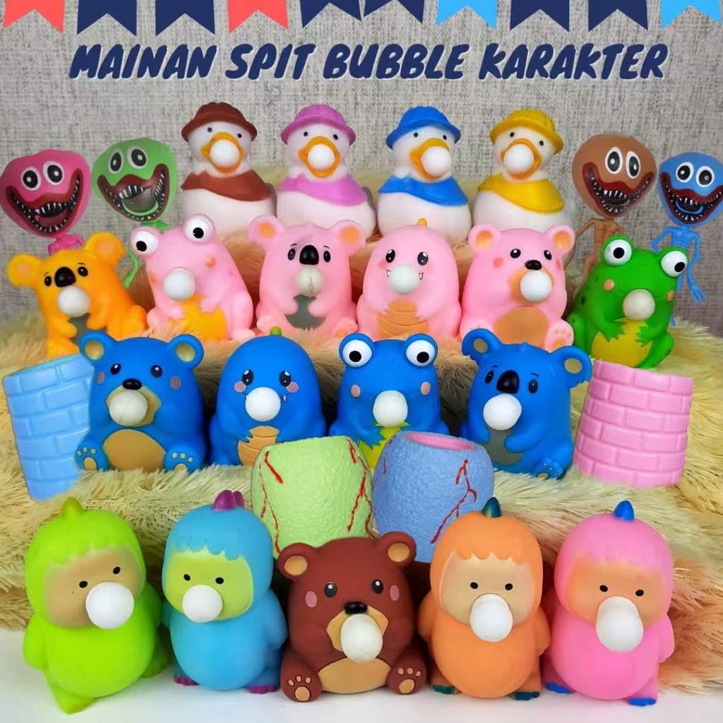Spit Bubble Pop It Squishy Toys Silicone Rubber Characters/Duck Toys ...